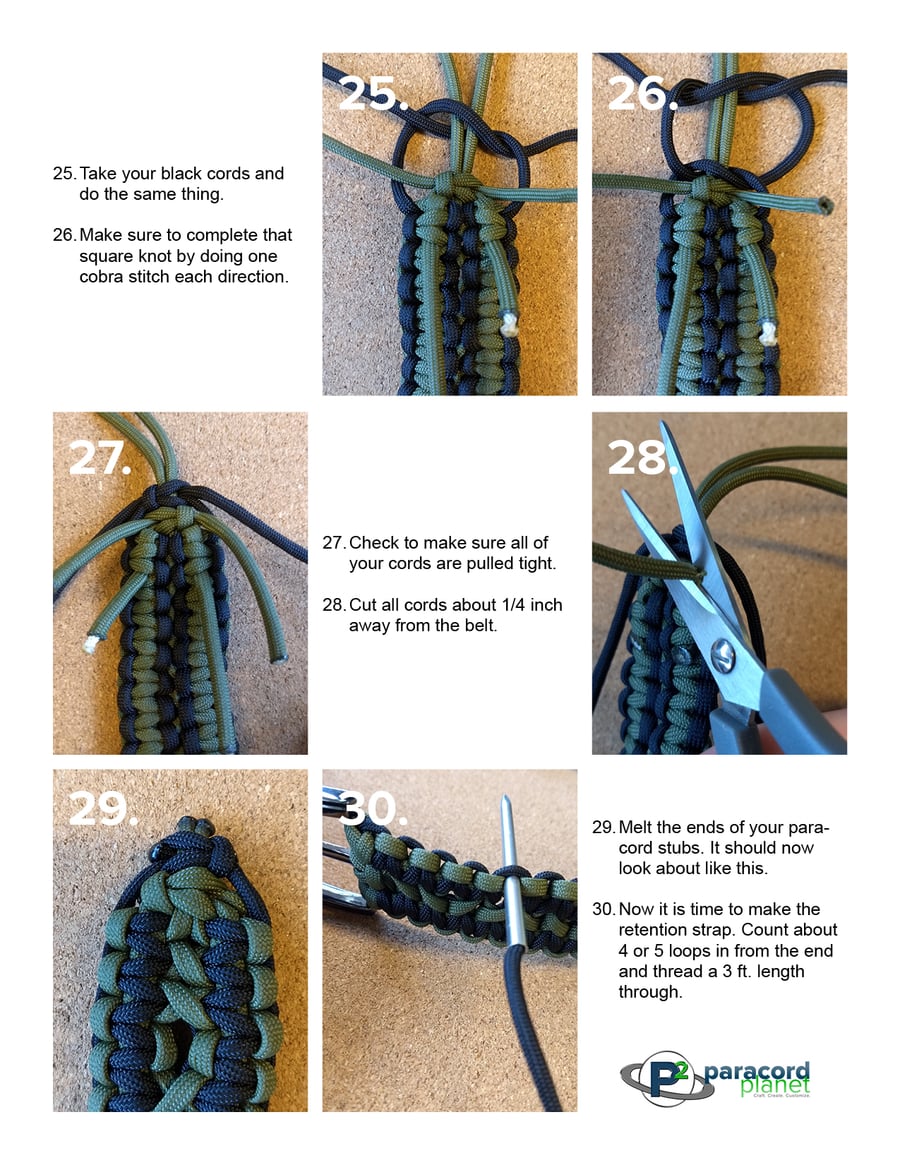 Paracord Belt Tutorial-Double Cobra Weave